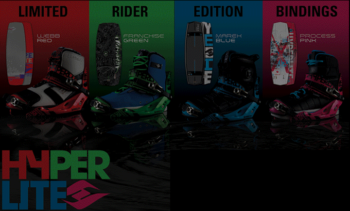 ハイパーライト HYPERLITE 2013 ブーツ セット PROCESS+SYSTEM BINDING GREEN 限定 システムビンディング ウェイクボード